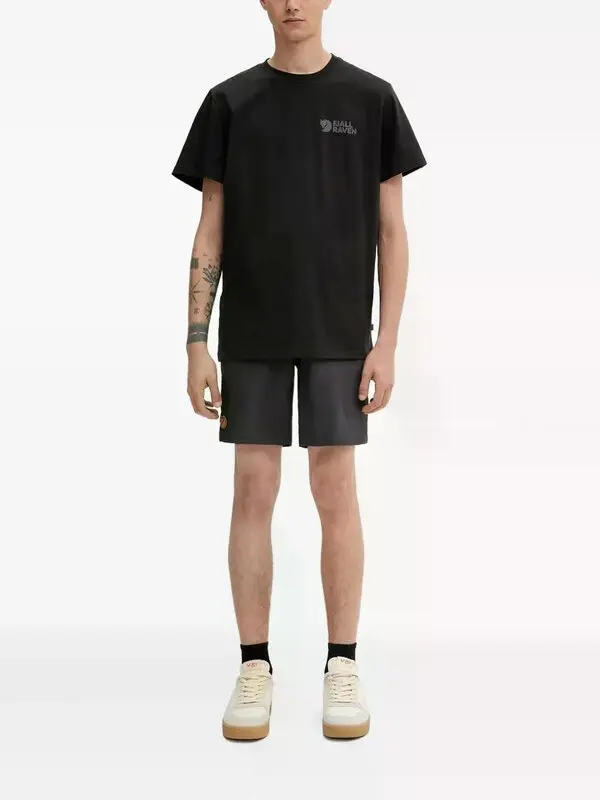 Fjallraven Logo Patch Shorts - Black