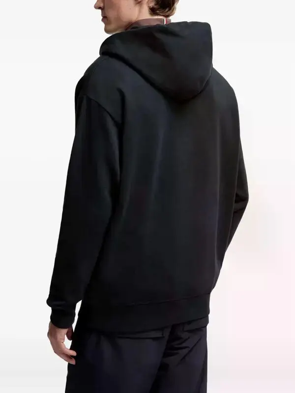 Moncler Logo-embroidered Hoodie - Blue