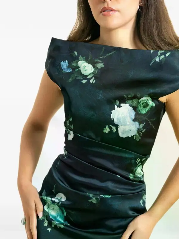 Erdem Floral Print Off-shoulder Maxi Dress