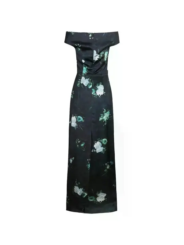 Erdem Floral Print Off-shoulder Maxi Dress