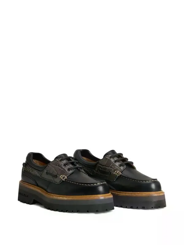 Woolrich Leather Crocodile-effect Shoes