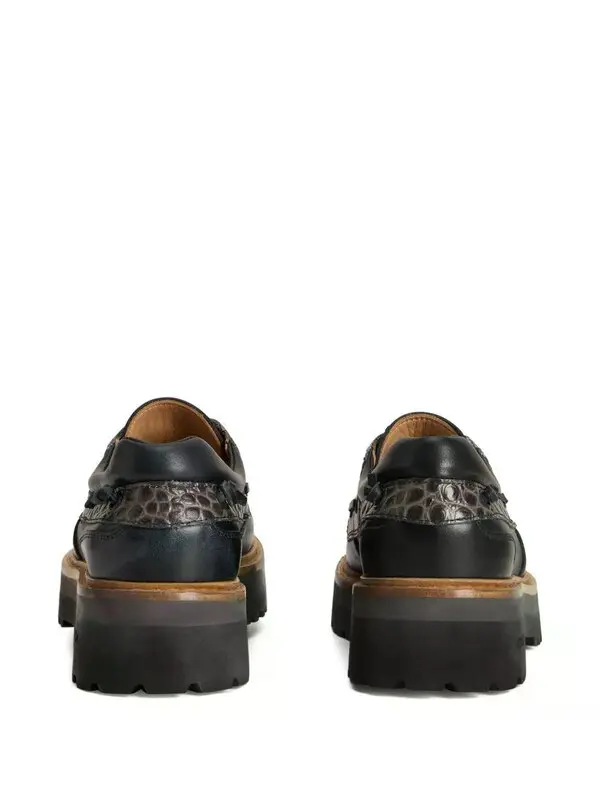 Woolrich Leather Crocodile-effect Shoes