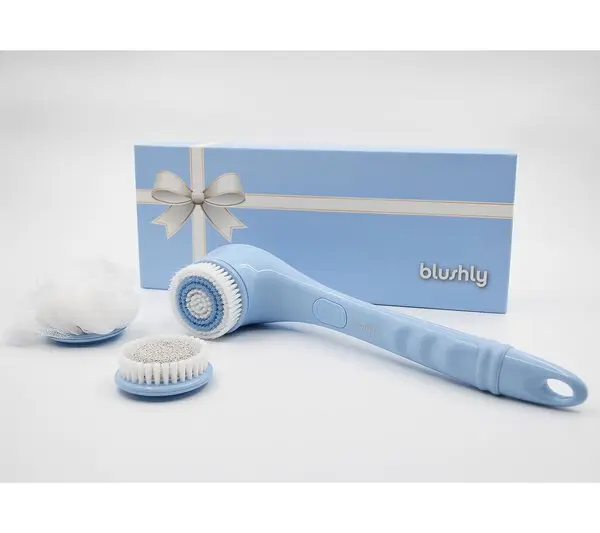 BLUSHLY Cleansing & Exfoliating Body Brush W/ Heads - One-color