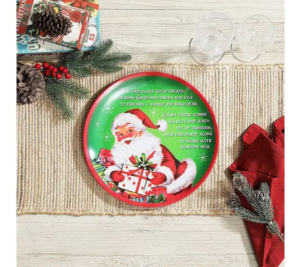 MR. CHRISTMAS 12in Santa's Giving Plate