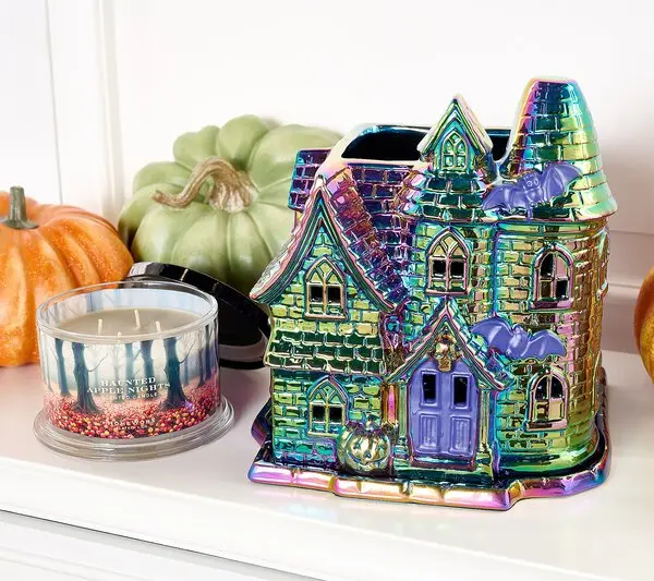 HOMEWORX BY SLATKIN + CO. As Is Ceramic Haunt Ed House Candle - One-color