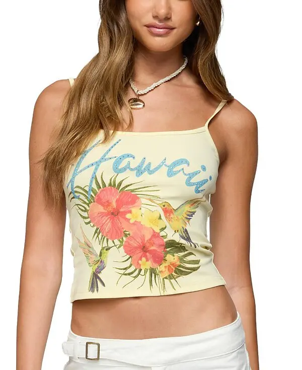 EDIKTED Hawaii Babe Tank Top