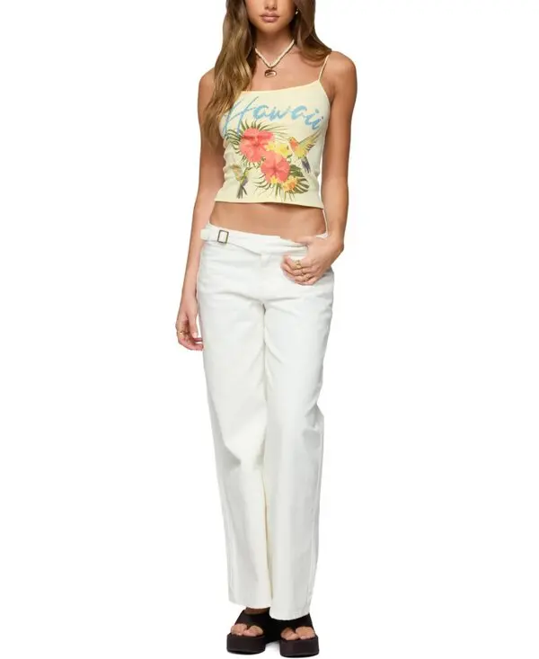 EDIKTED Hawaii Babe Tank Top