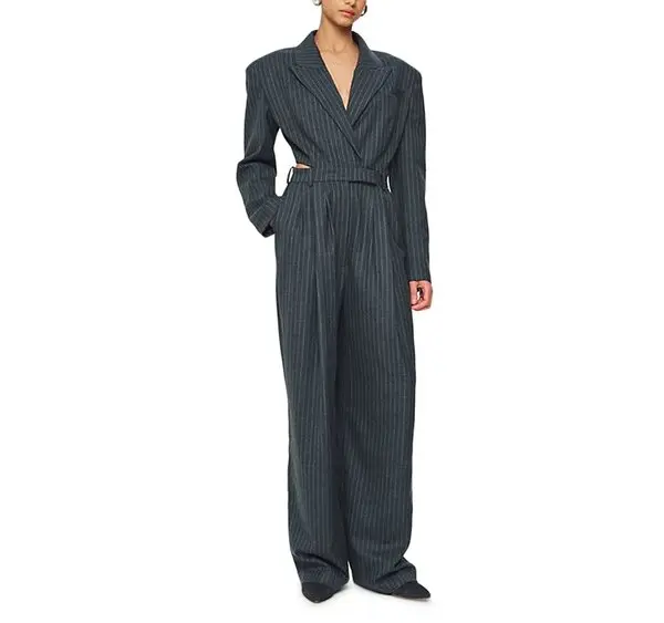 Ronny Kobo Michelle Jumpsuit - Charcoal White