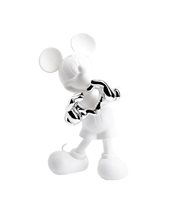 LEBLON DELIENNE Mickey Mouse With Love 12 Figurine - White And Silver