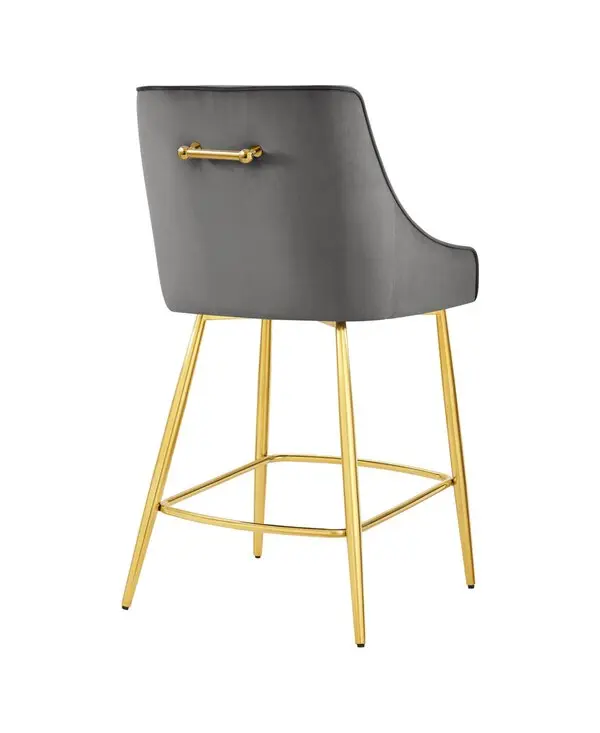 MODWAY Discern Performance Velvet Counter Stool - Gray