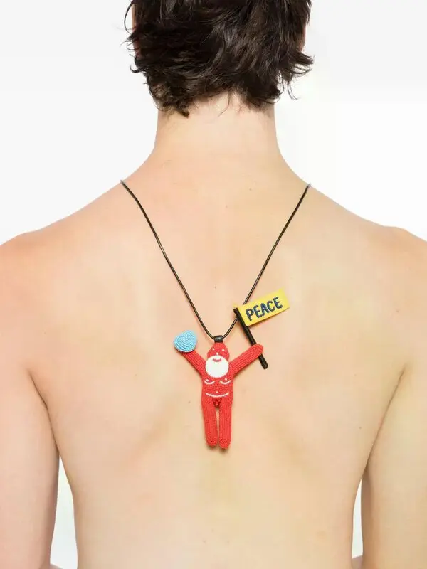 Walter Van Beirendonck Peace Necklace - Red | Editorialist