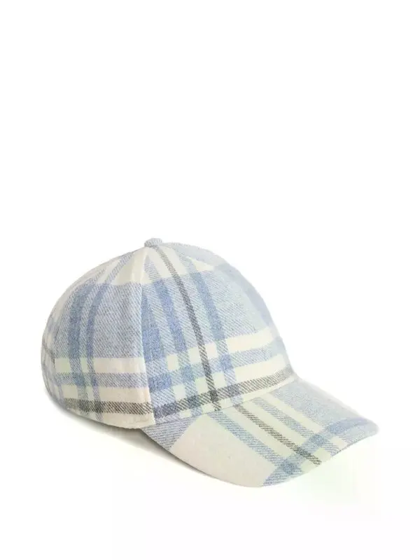 Woolrich Checked Pattern Baseball Cap - White