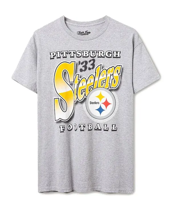 Junk Food Clothing Nfl Pittsburgh Steelers Bootleg Flea Market Tee - Heather Grey