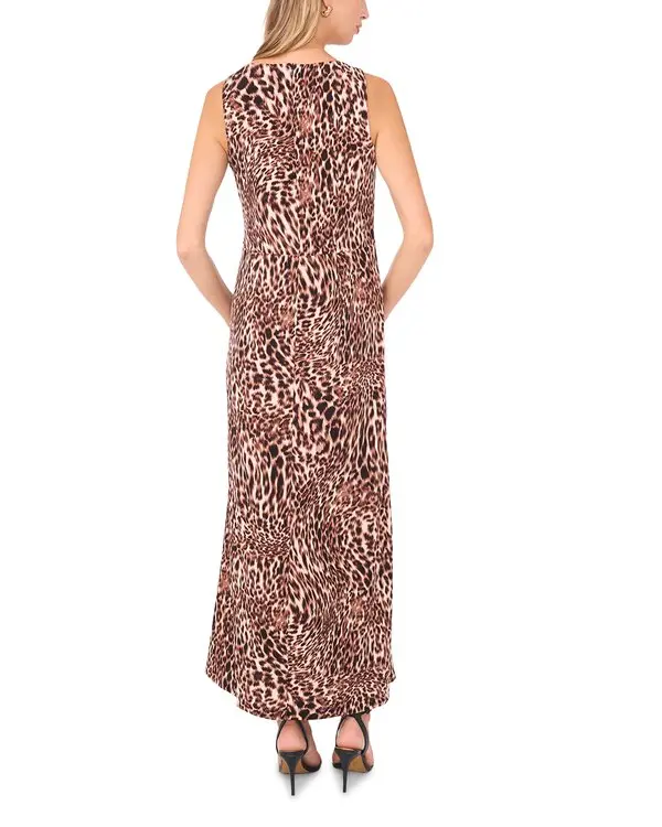 Vince Camuto Gathered Printed Maxi Dress