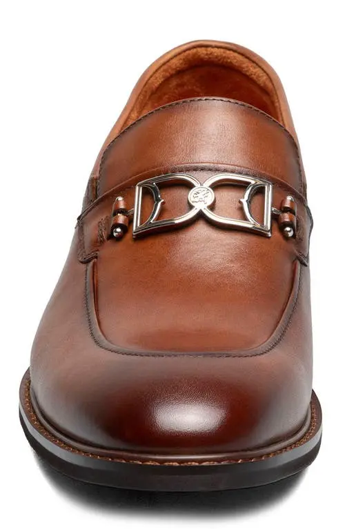 STACY ADAMS Apron-toe Bit Loafer - Brandy