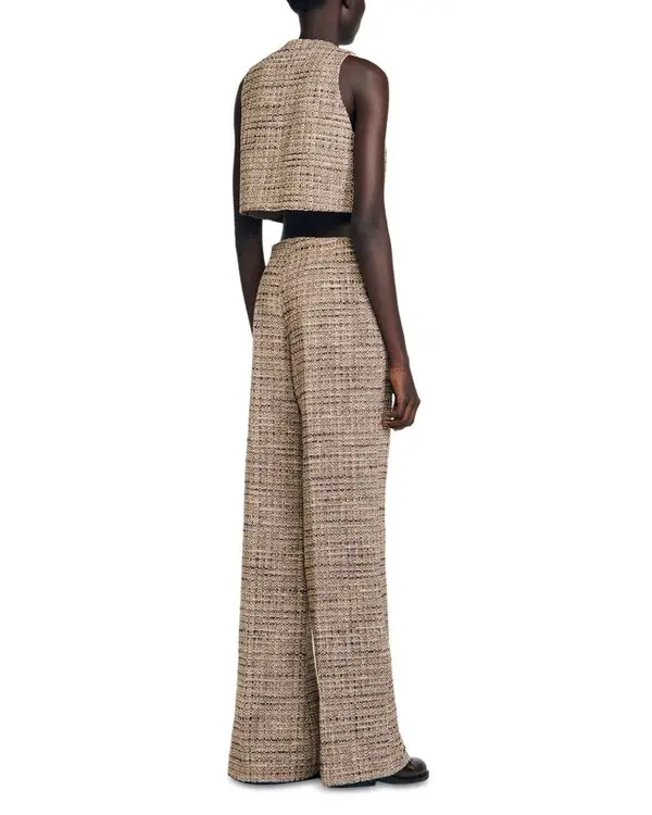 Sandro Decorative Tweed Trousers