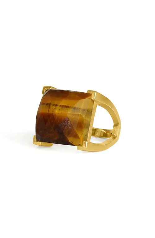 DEAN DAVIDSON Plaza Tiger's Eye Ring - Tiger Eye/gold
