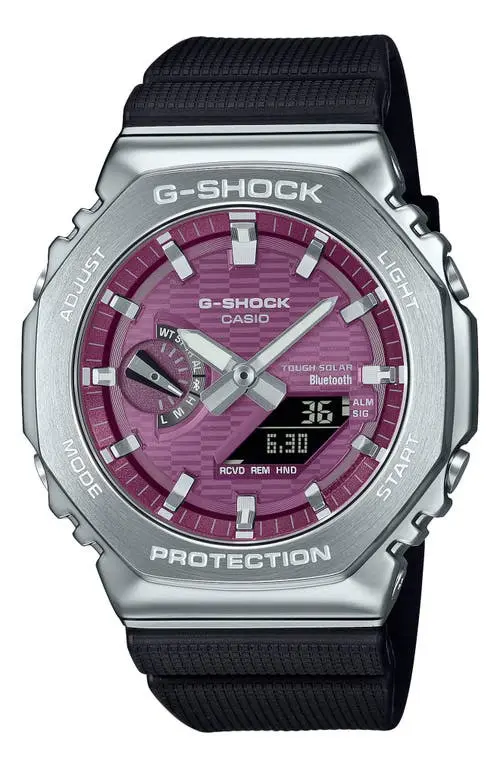G-Shock G-steel Ana-digi Smartphone Linked Resin Strap Watch - Purple/black