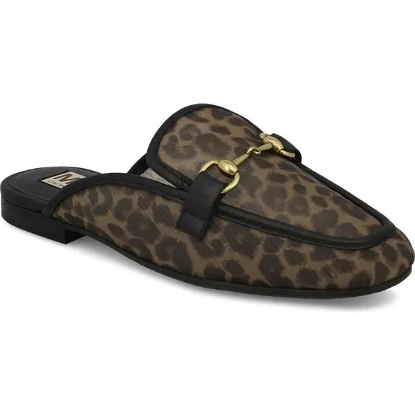 Mia Bouquet Bit Loafer Mule - Leopard Print