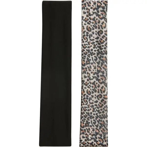Bp. Assorted Headbands 2 Pack - Black- Leopard