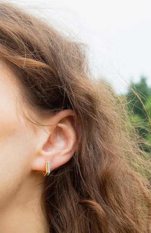 Monica Rich Kosann Two-tone Huggie Earrings