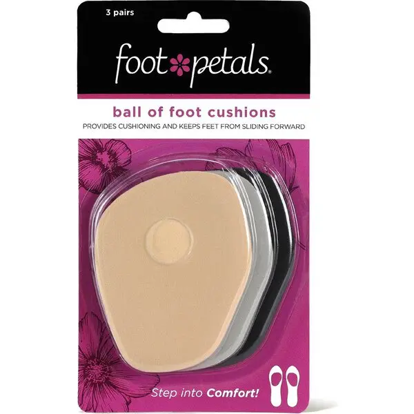 FOOT PETALS Ball-of-foot Cushions 3-pack - Assorted