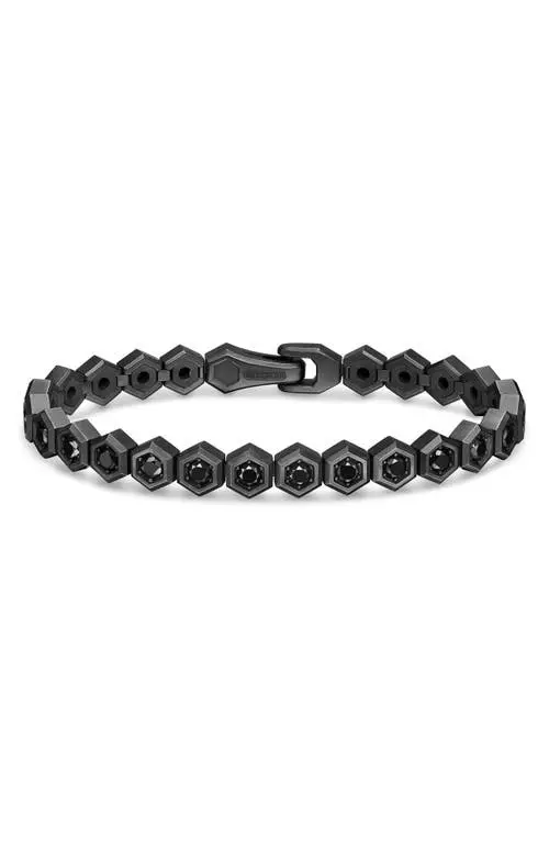 David Yurman Hex Pavé Tennis Bracelet - Black Diamond