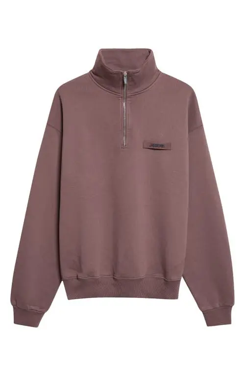 Jacquemus Le Camionneur Gros Grain Half Zip Fleece Sweatshirt - Brown