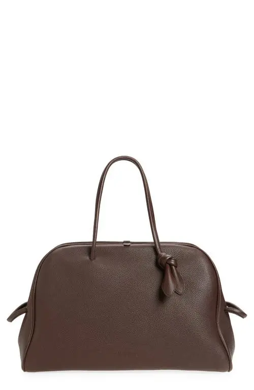 Jacquemus Le Grand Turismo Leather Bowling Bag - Dark Brown 880