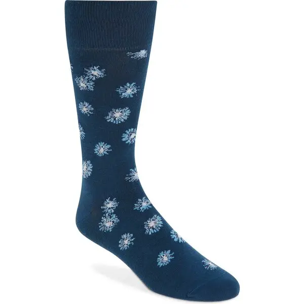 Paul Smith Lumin Floral Cotton Blend Socks - Navy