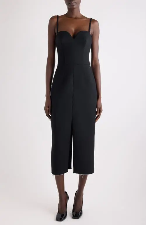 Givenchy Raw Edge Stretch Crepe Midi Dress