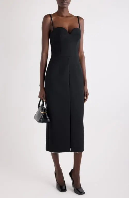 Givenchy Raw Edge Stretch Crepe Midi Dress