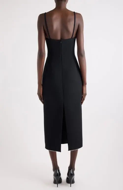 Givenchy Raw Edge Stretch Crepe Midi Dress