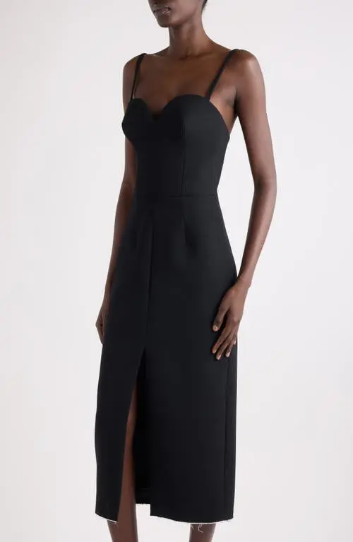 Givenchy Raw Edge Stretch Crepe Midi Dress