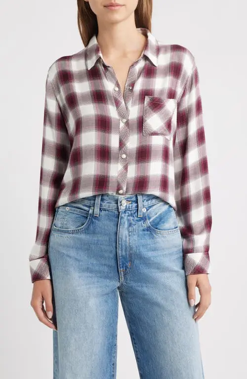 Rails Hunter Plaid Button-up Shirt - Rasberry Wine