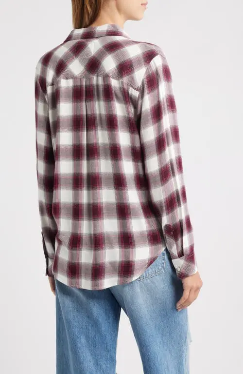Rails Hunter Plaid Button-up Shirt - Rasberry Wine
