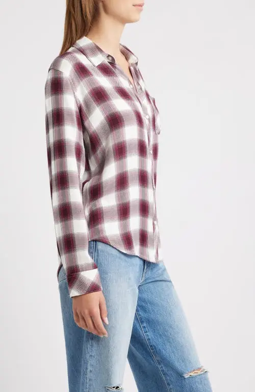 Rails Hunter Plaid Button-up Shirt - Rasberry Wine