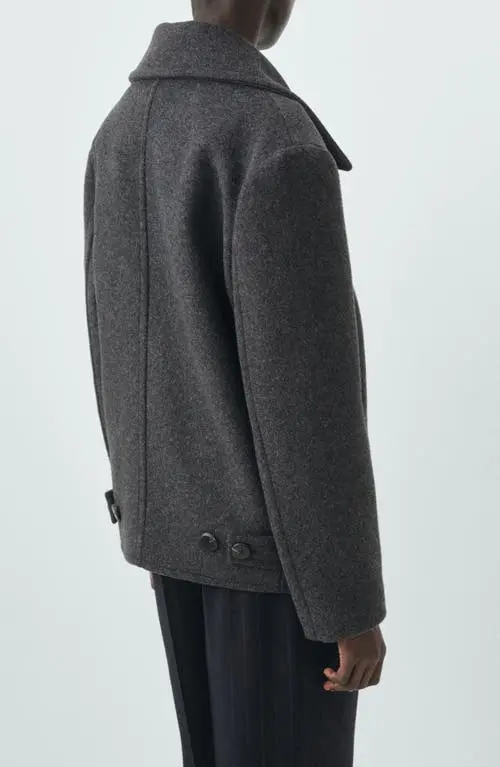 Mango Selection Wool Blend Pea Coat