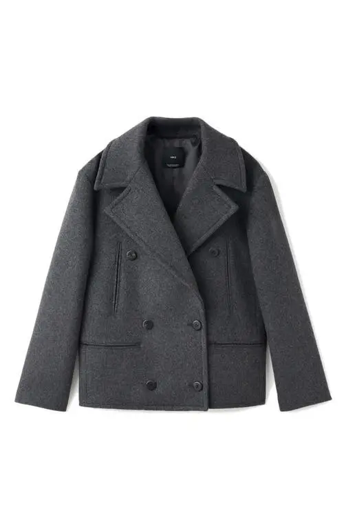 Mango Selection Wool Blend Pea Coat