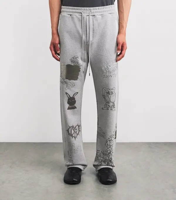 DOMREBEL Cotton College Logo Sweatpants