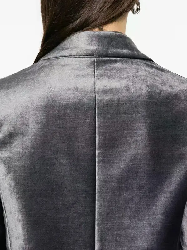 FORTE_FORTE Velvet Single-breasted Blazer