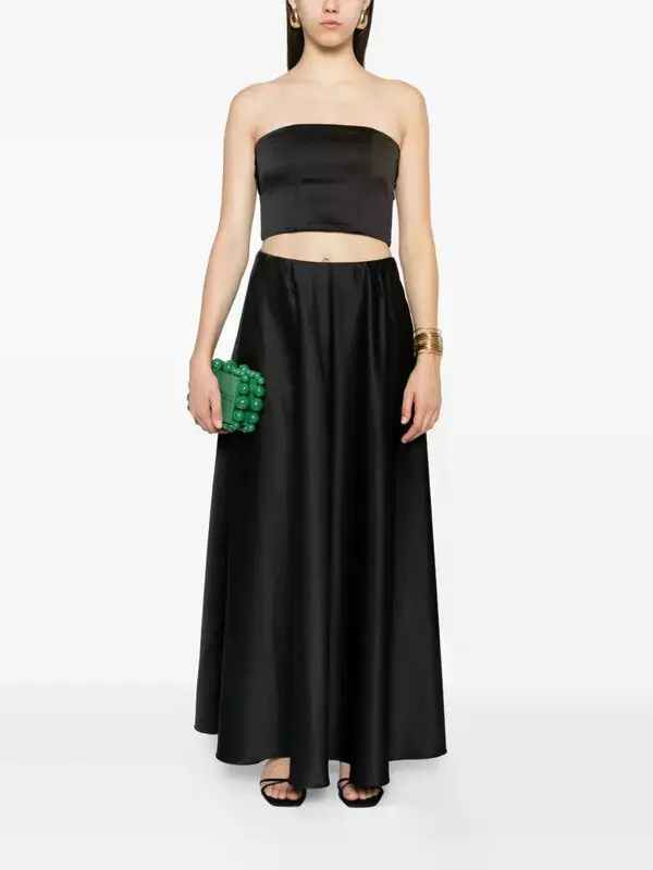 FORTE_FORTE Satin A-line Skirt