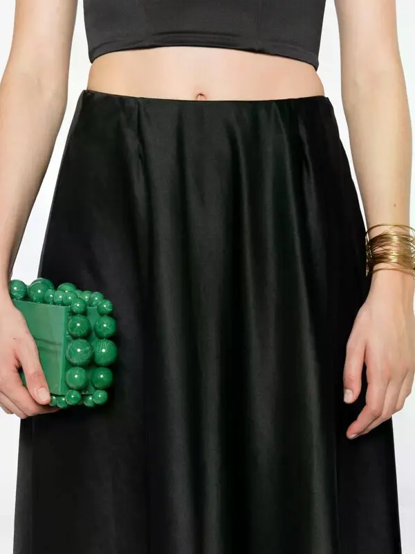 FORTE_FORTE Satin A-line Skirt
