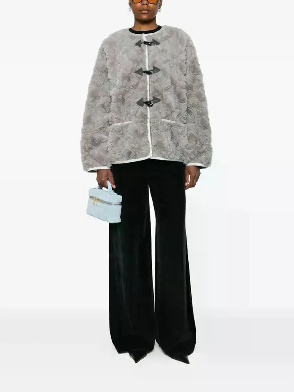 FORTE_FORTE Toggle-fastening Textured Jacket