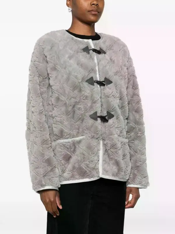 FORTE_FORTE Toggle-fastening Textured Jacket