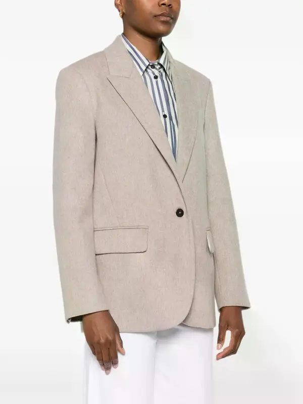 FORTE_FORTE Single-breasted Blazer With Peak Lapels
