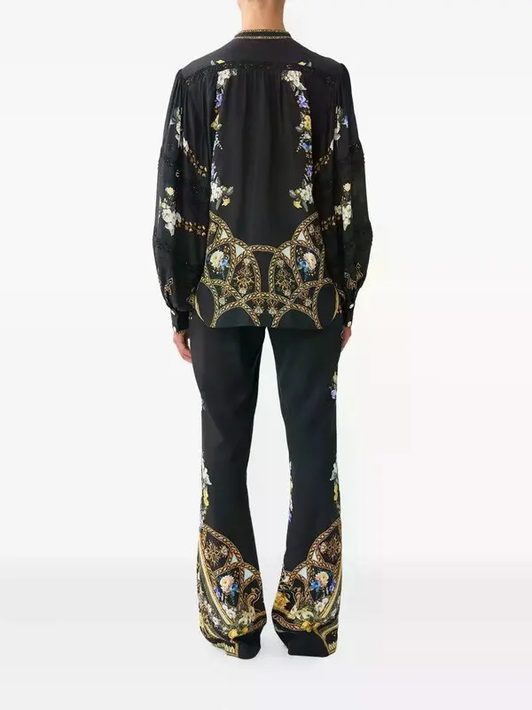 Camilla Floral Ottoman Blouse