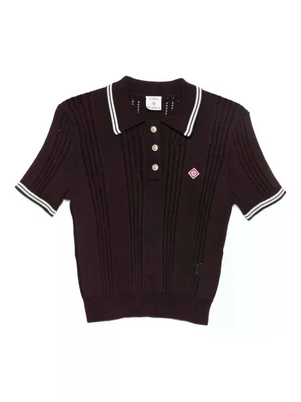 Casablanca Short-sleeved Cotton Polo Shirt - Red