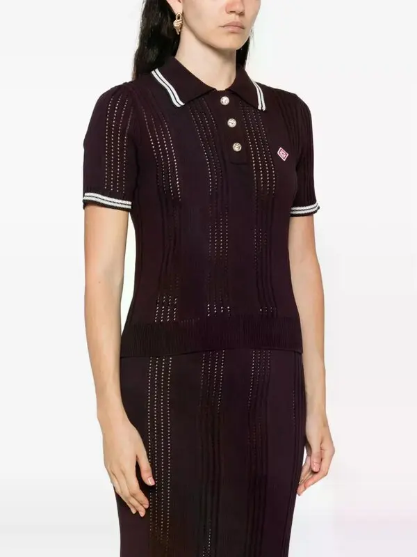 Casablanca Short-sleeved Cotton Polo Shirt - Red