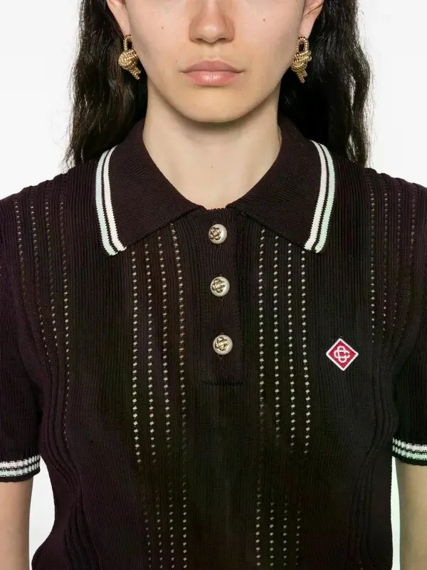 Casablanca Short-sleeved Cotton Polo Shirt - Red
